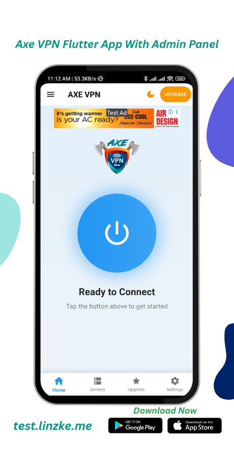 Axe VPN Flutter App With Admin Panel - Linkze by quickro | CodeCanyon